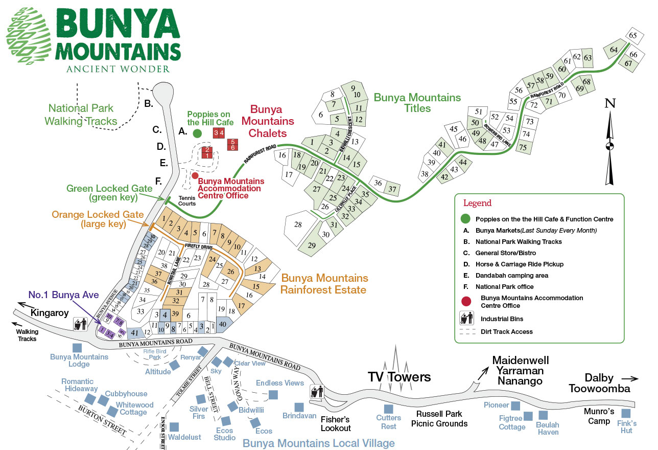 Accommodation Map | Bunya Mountains