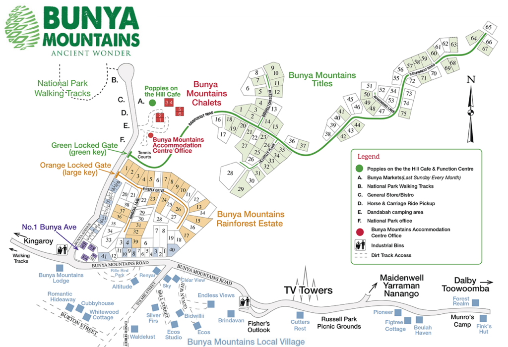 Accommodation Map | Bunya Mountains